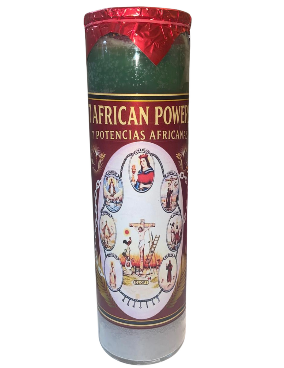 7 African Powers 7-Color Candle for Ritual Protection, Blessings ...