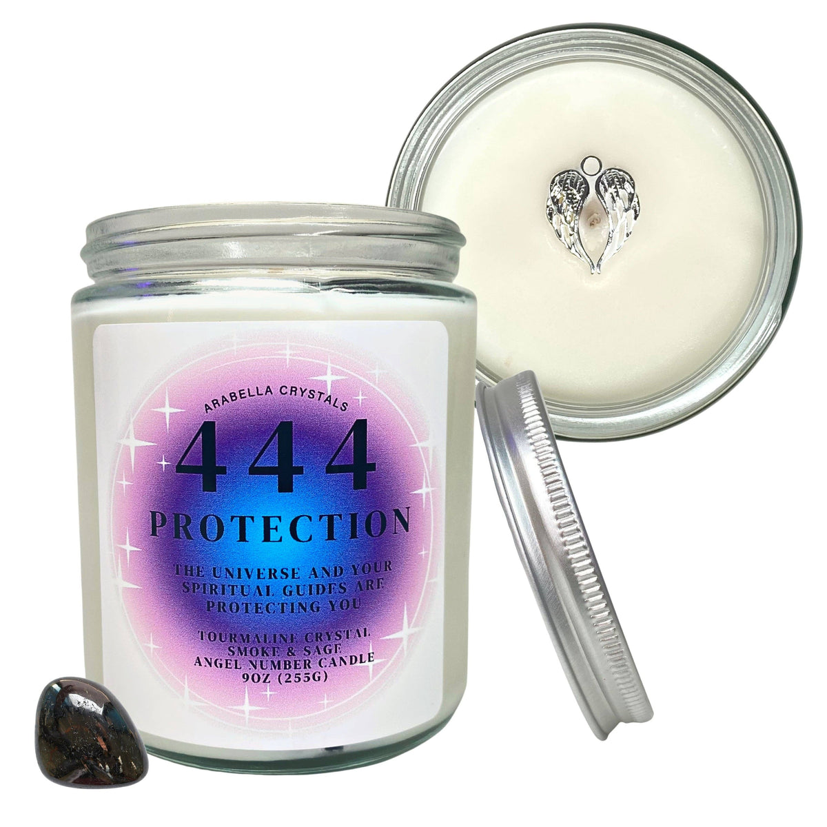 444 Protection Angel Number Candle – botanicalaluzdivina